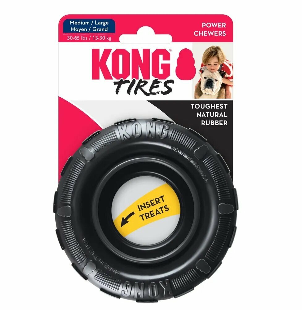 Игрушка KONG Extreme Игрушка для собак средних и крупных пород "Шина", диаметр 11.5 см