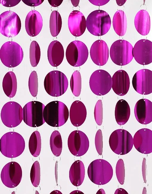 Шторы из ПВХ пайеток FAWNUOS 10 полосок Фиолетовый, Rose red