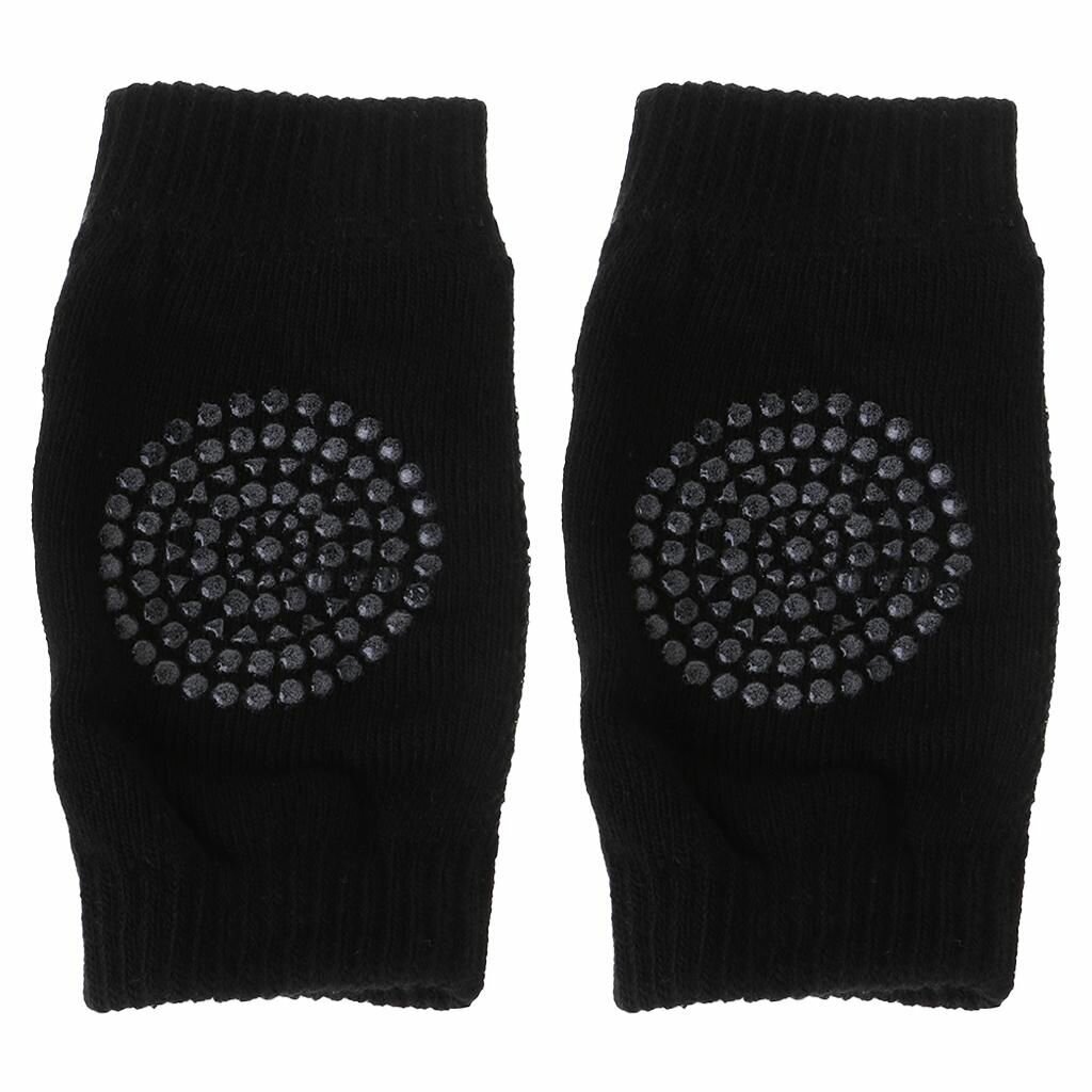 Детские наколенники для ползания, нескользящие спортивные носки раздачи защитного снаряжения-черный