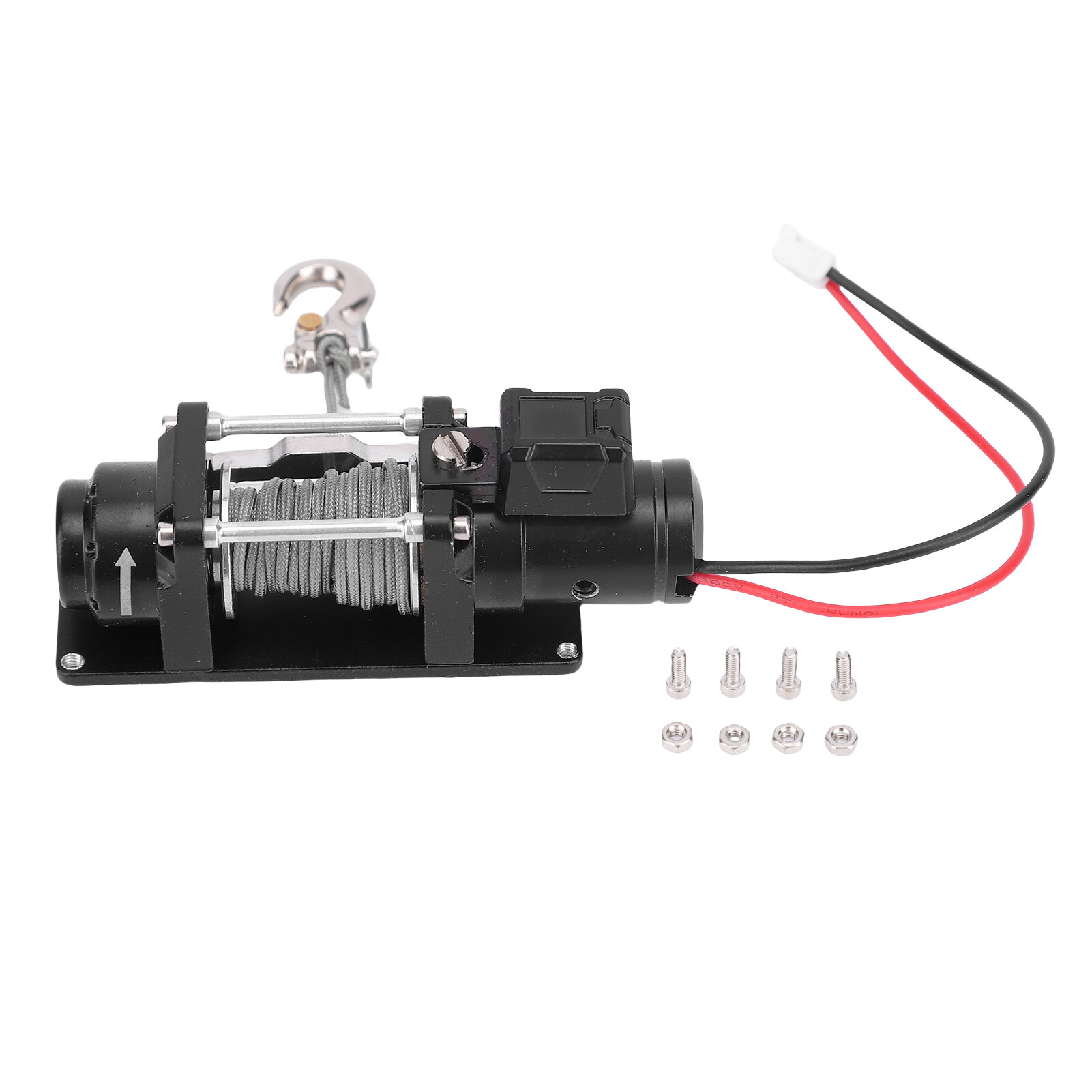 Лебедка для радиоуправляемого гусеничного вездехода Axial SCX10, грузоподъемность 12-15 фунтов, большой торсионный механизм, два двигателя, масштаб 1/8 1/10.
