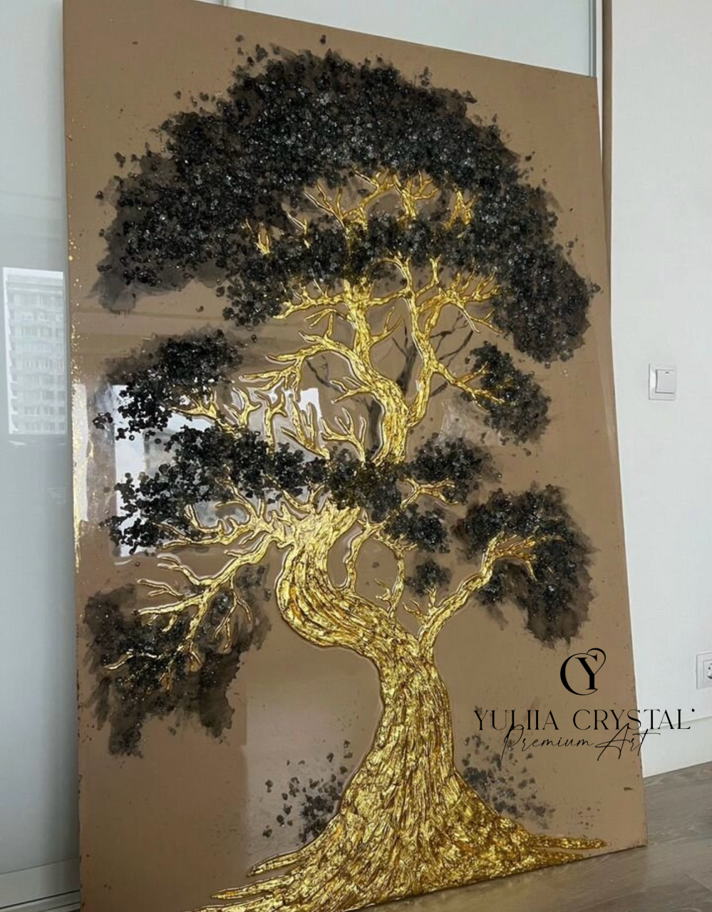 Картина в интерьер "The Tree of Desires" с кристаллами Swarovski original, 100x150см