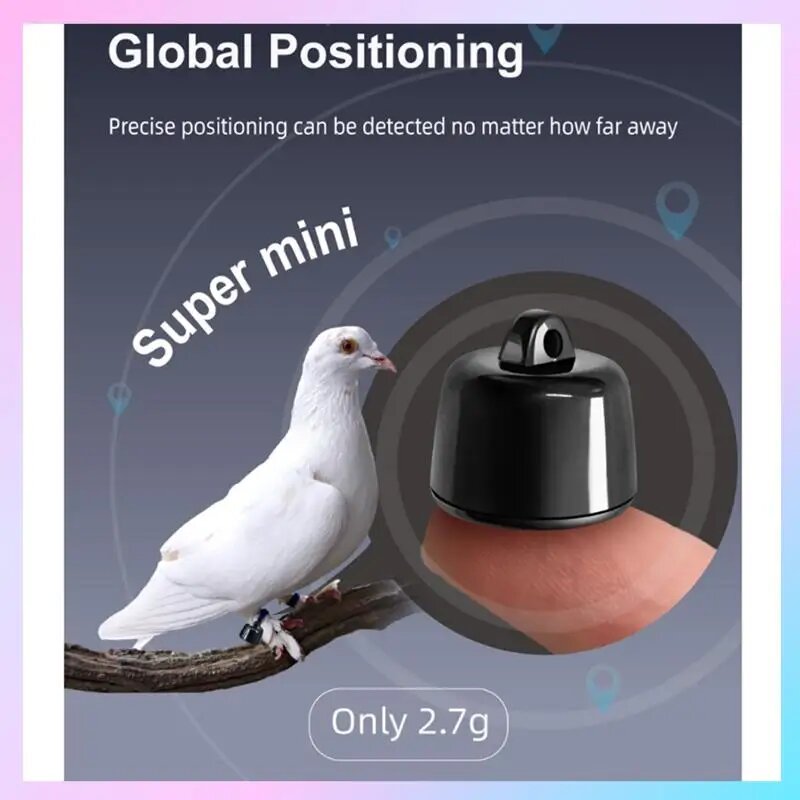 AB25-глобальное позиционирование локатор для домашних животных мини-птица голубь GPS трекер водонепроницаемый отслеживание местоположения в реальном времени