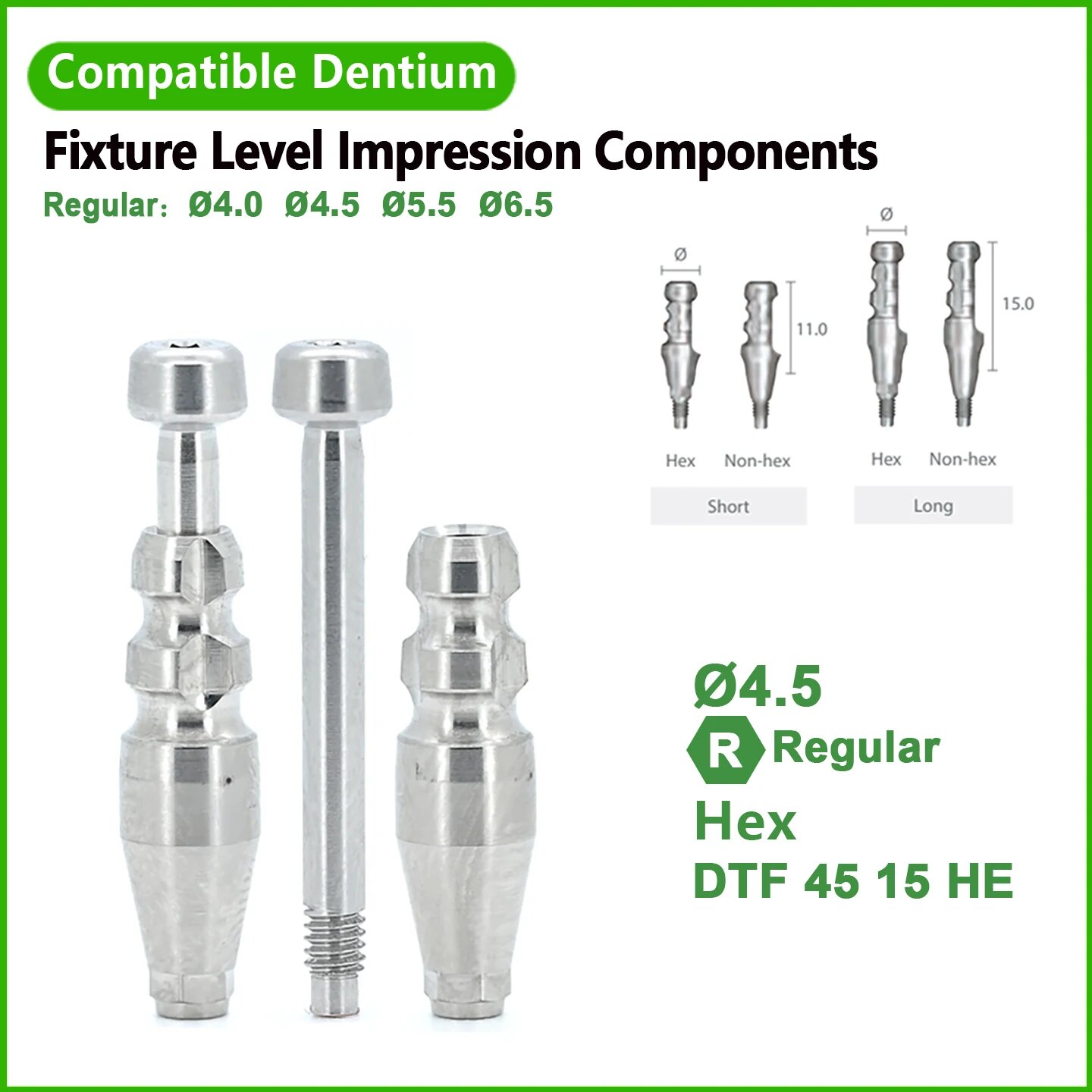 Копинг Dentium Ø4.5 Regular Hex DTF 4515 HE