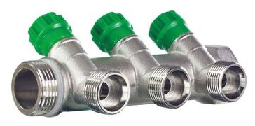 Коллектор 1"х3/4" 4 вых. под ЕК или адаптер TIM MR135NE-1-4 регулир. под 45°