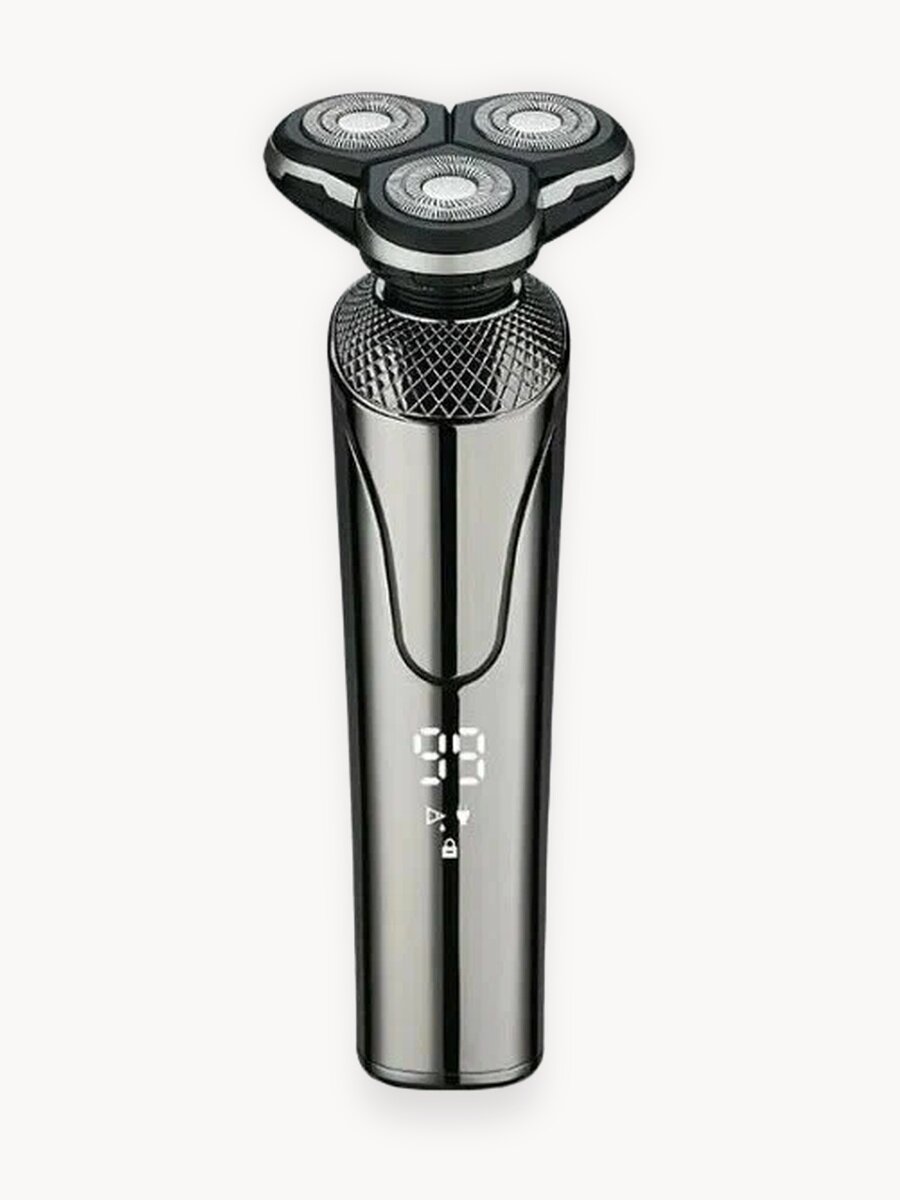 Электрическая бритва Geemy с тремя бреющими элементами, плавающими головками и дисплеем