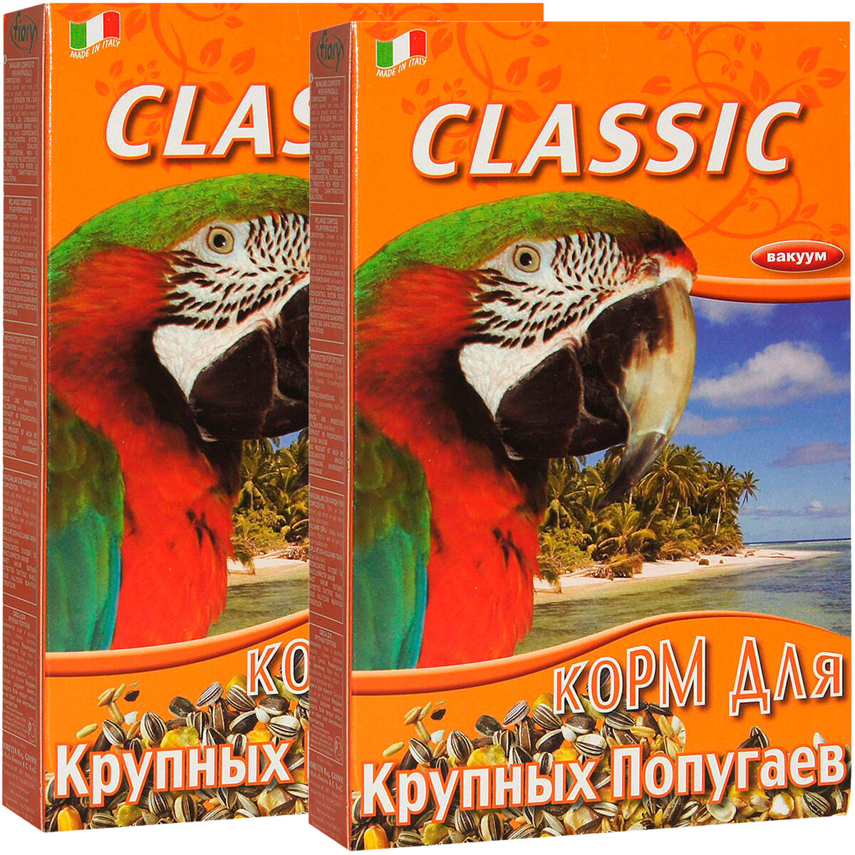 FIORY CLASSIC корм для крупных попугаев (600 гр х 2 шт)