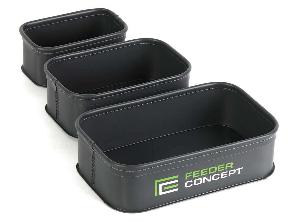 Емкости для прикормки, насадок и аксессуаров Feeder Concept EVA 3шт. 01 набор (FC101B)
