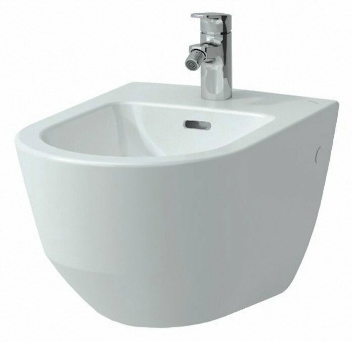 Биде Laufen 8.3095.2.000.302.1, подвесное, антигрязевое, горизонтальный выпуск