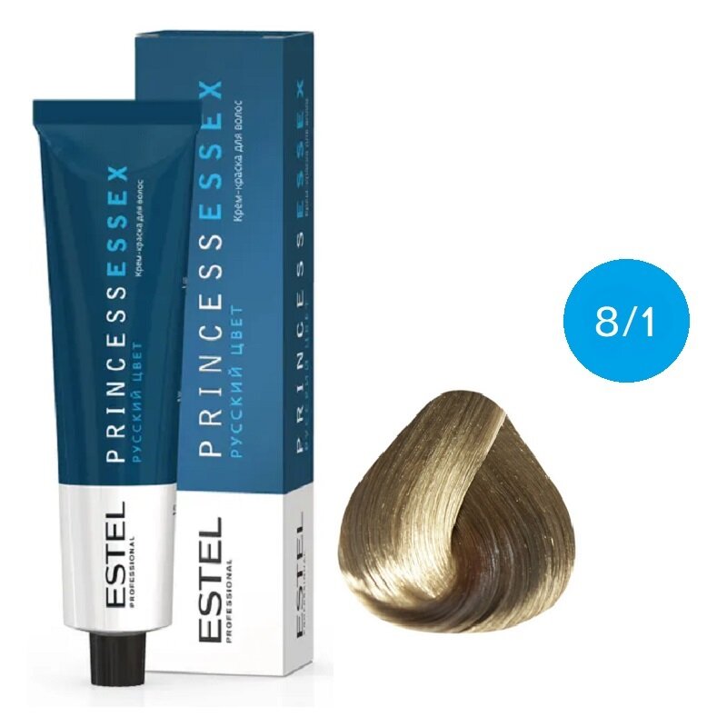Estel Professional Крем-краска Princess Essex 8/1 Светло-русый пепельный 60мл.