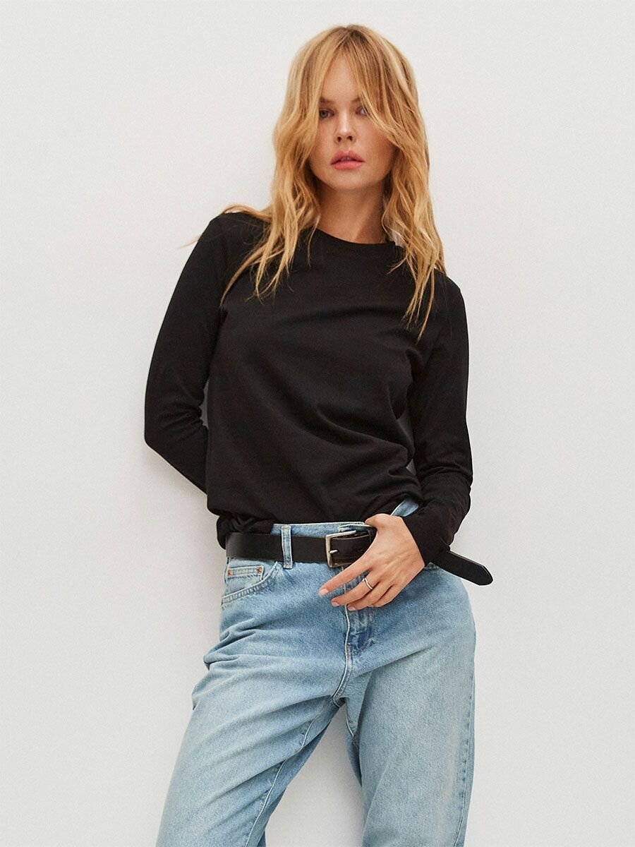 Лонгслив приталенный