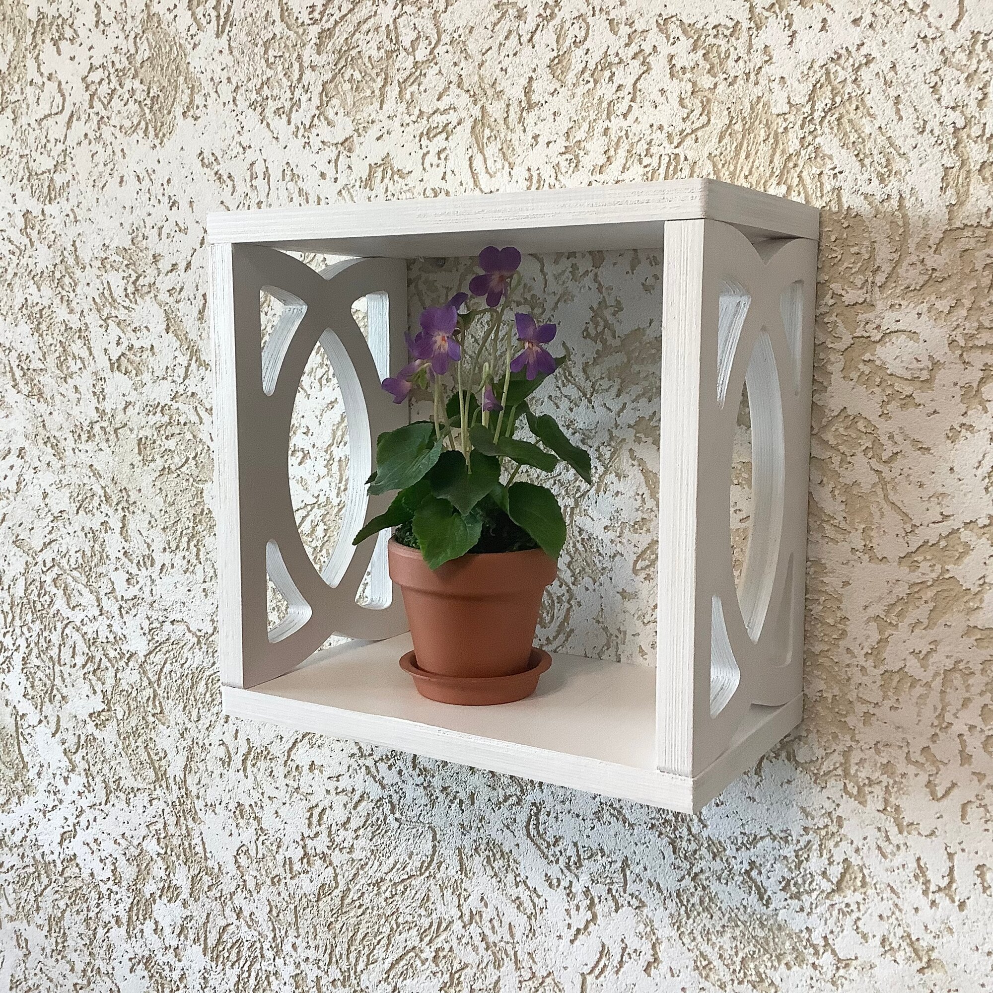 Полка навесная квадратная Allwood Home,25х25 см, белая