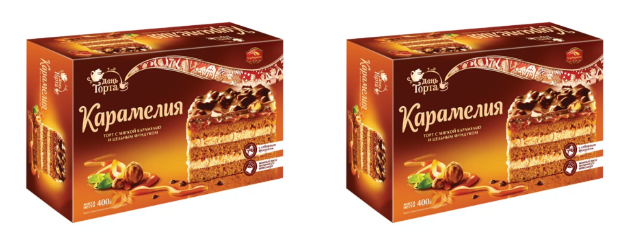 Торт Черемушки, Карамелия, 400 гр, 2 шт