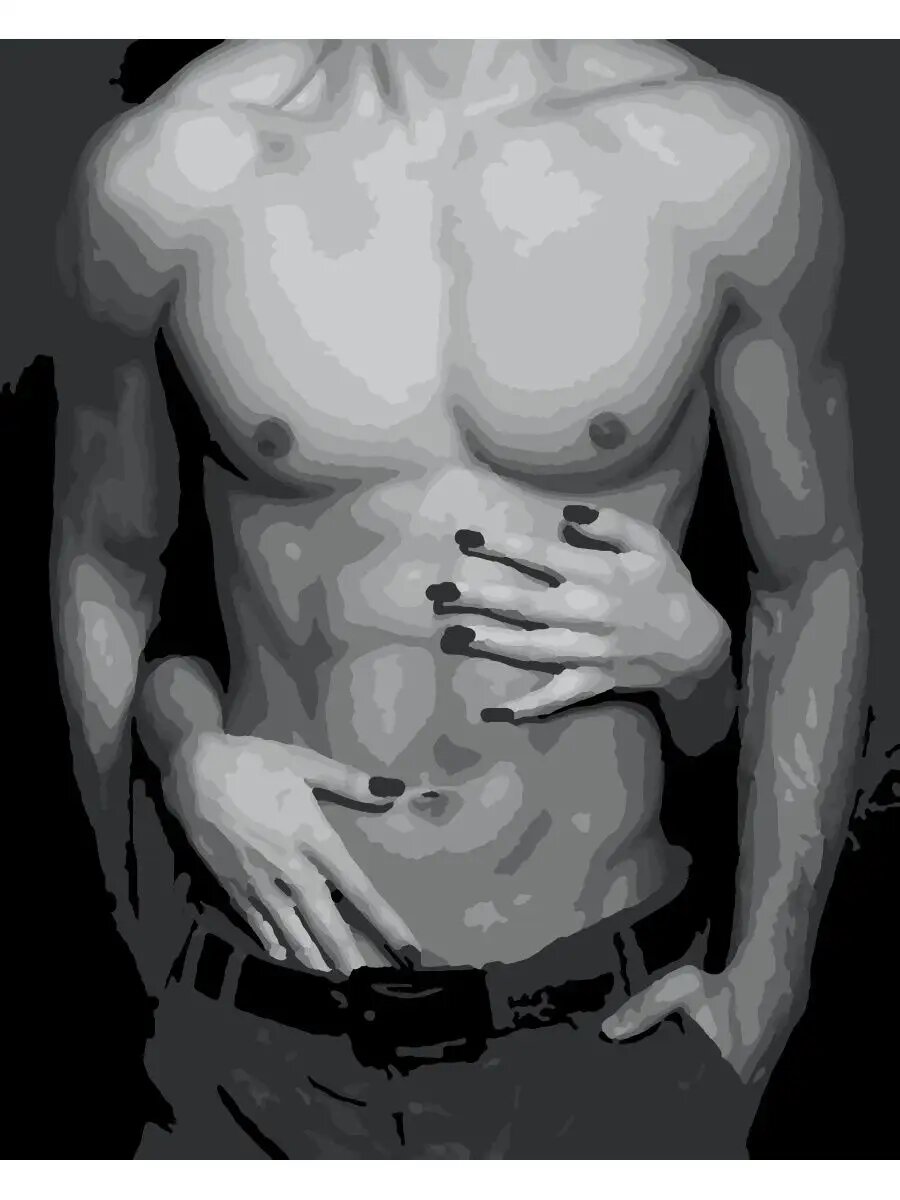 Картина по номерам "Страсть. Пара. Любовь", холст, на подрамнике, 40x50 см