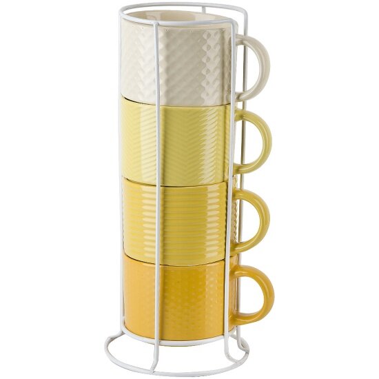 Набор кружек Nouvelle "Modern", 320 мл, 4 шт. на подставке (0730010-1)