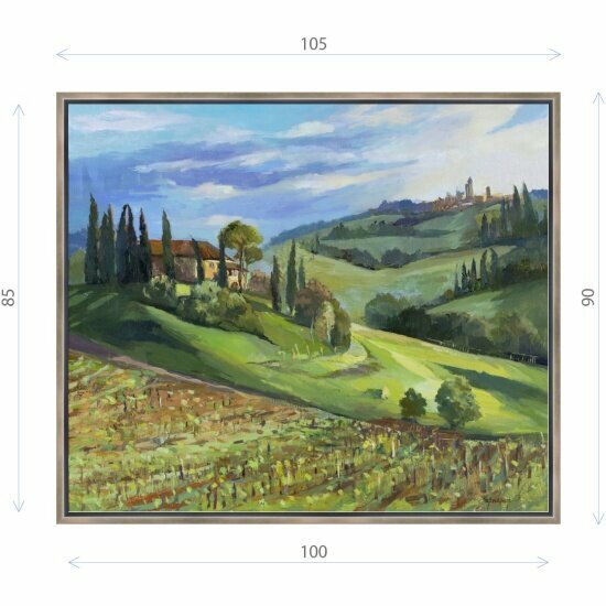 Картина Декор Депо Ксении Черномор Мормарайя. Тоскана Матовый холст в раме 90х105 см