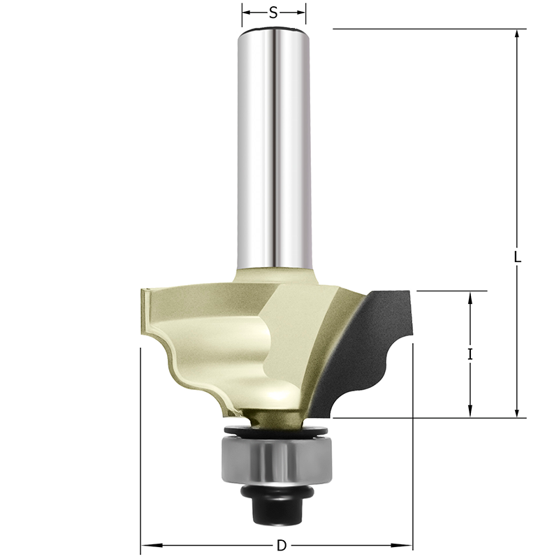 Фреза фигурная "Волнистый молдинг" R=3.18 D=31.75x14.28x66 S=12 ARDEN 314211