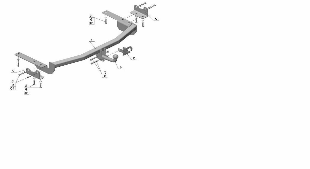 Фаркоп для Lexus RX SUV 2003-2009гг. (без электрики) (паспорт и сертификат) AvtoS. LX02
