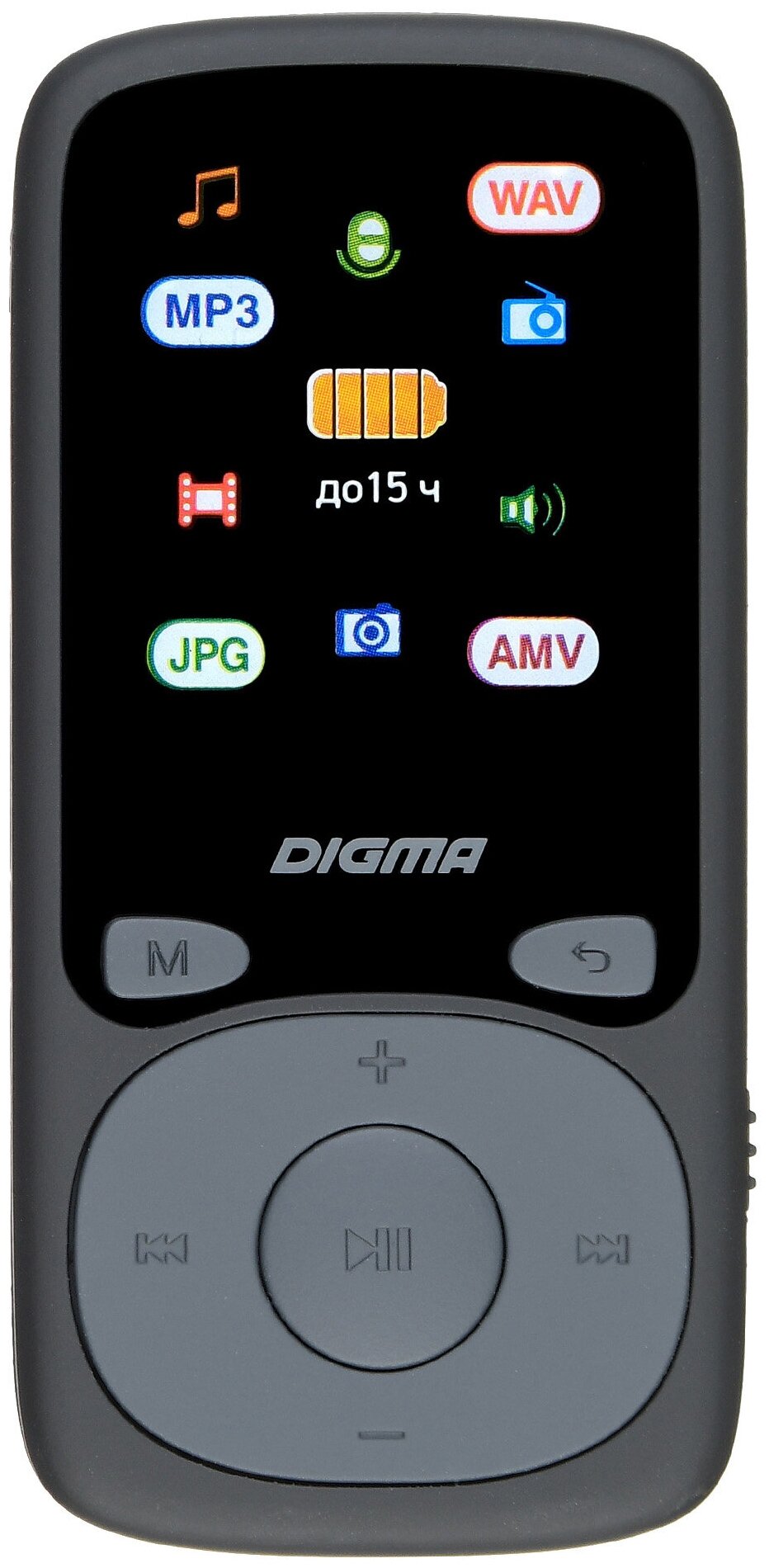 Digma B4 (MP3 Player, FM Tuner,8Gb, MicroSD, LCD 1.8", диктофон, USB, Li-Pol)