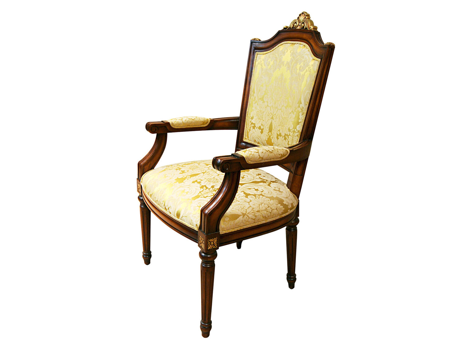 Обеденный стул классика с подлокотниками, препмиум