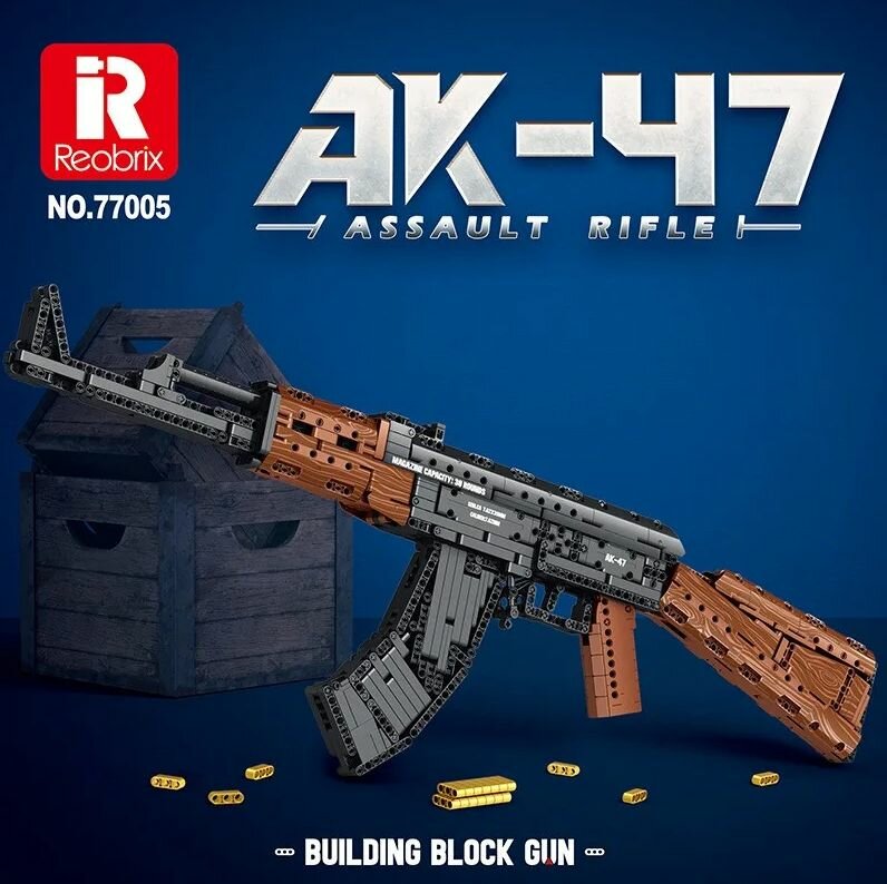 Конструктор 77005 "Автомат Калашникова АК-47", 1366 деталей