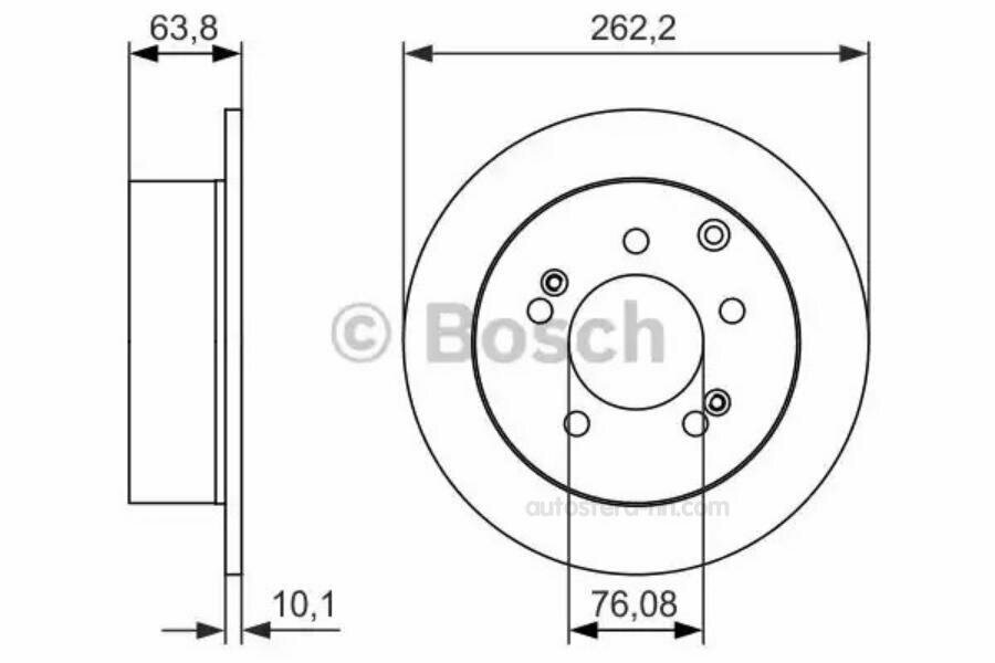 BOSCH 0986479061 Диск тормозной