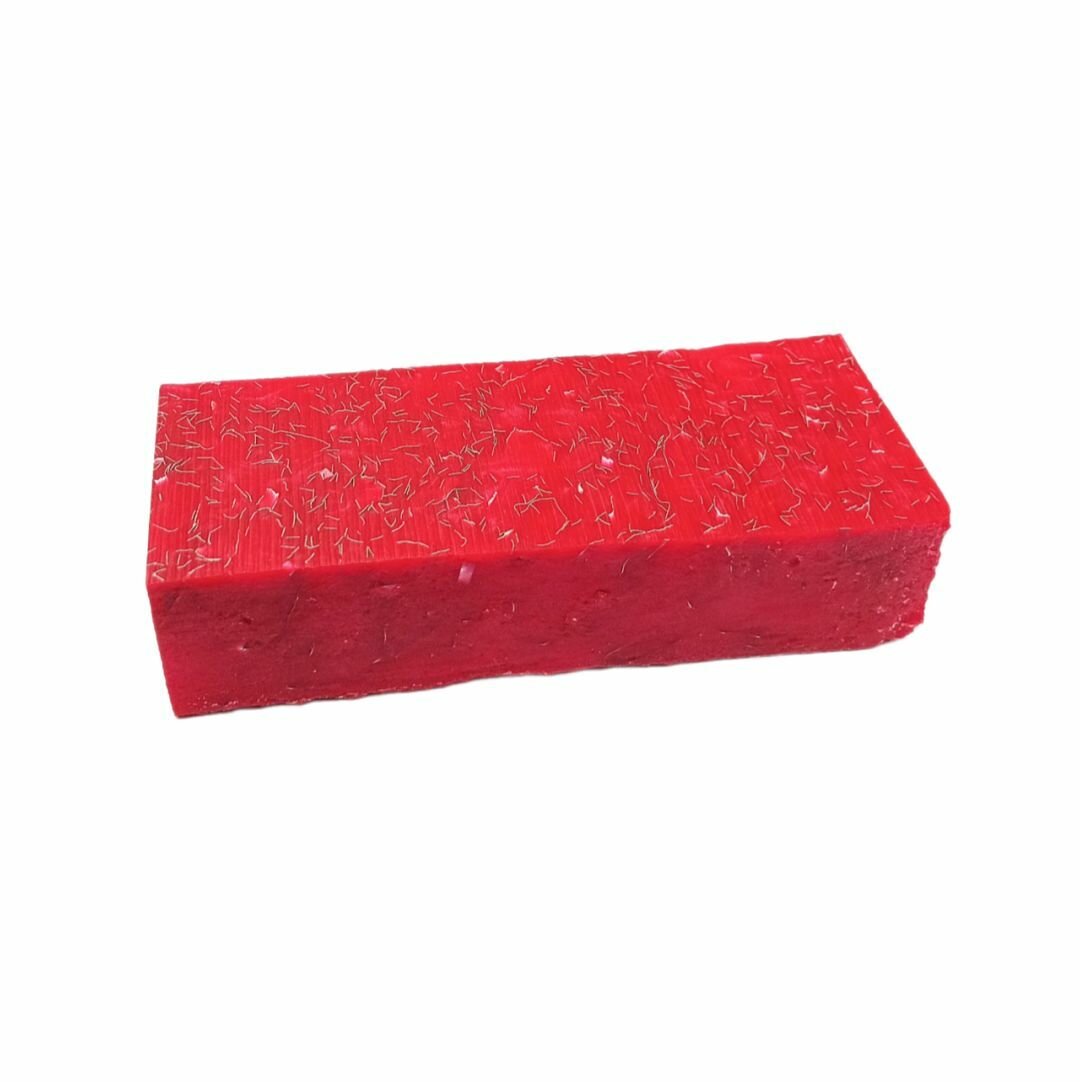 Брусок для рукояти из акрила (красный с мелкой стружкой)