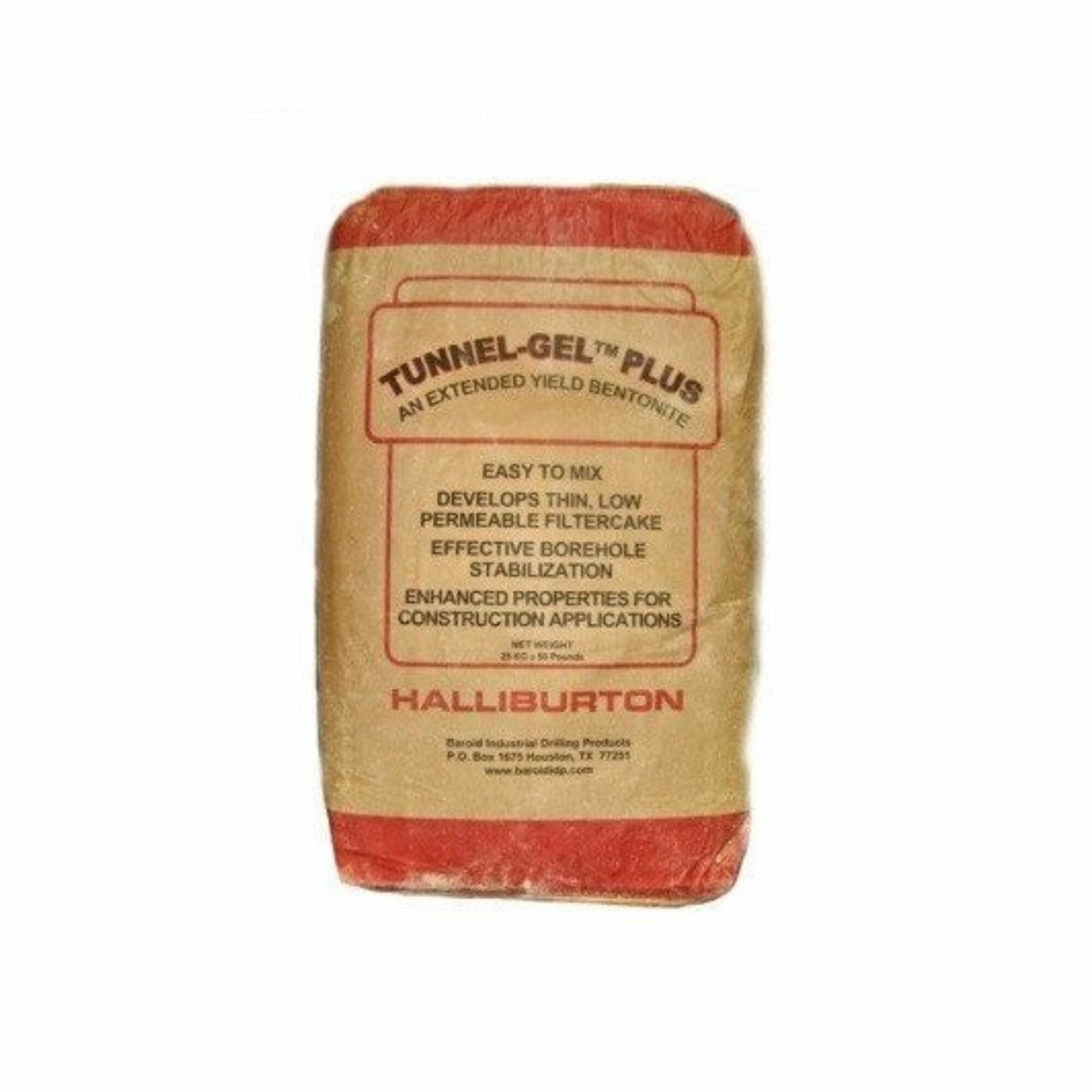Бентонит для ГНБ бурения скважин BAROID TUNNEL-GEL PLUS (мешок 25 кг, пр-во США)