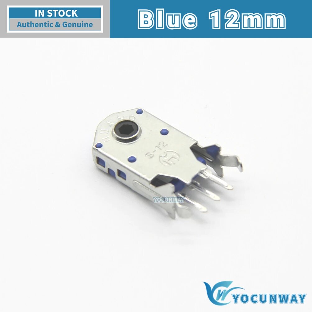 Поворотный энкодер для колеса прокрутки мыши HUANO, синий/черный, отверстие 1,74 мм, Dustproof-12MM