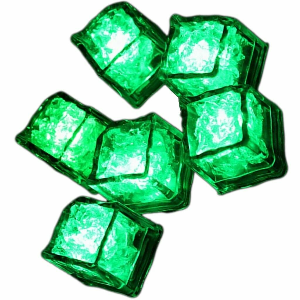 12 комплектов светодиодных кубиков льда для напитков, светящийся поднос, напитки, ювелирные изделия, украшения вечеринок, необходимые красочные принадлежности бара