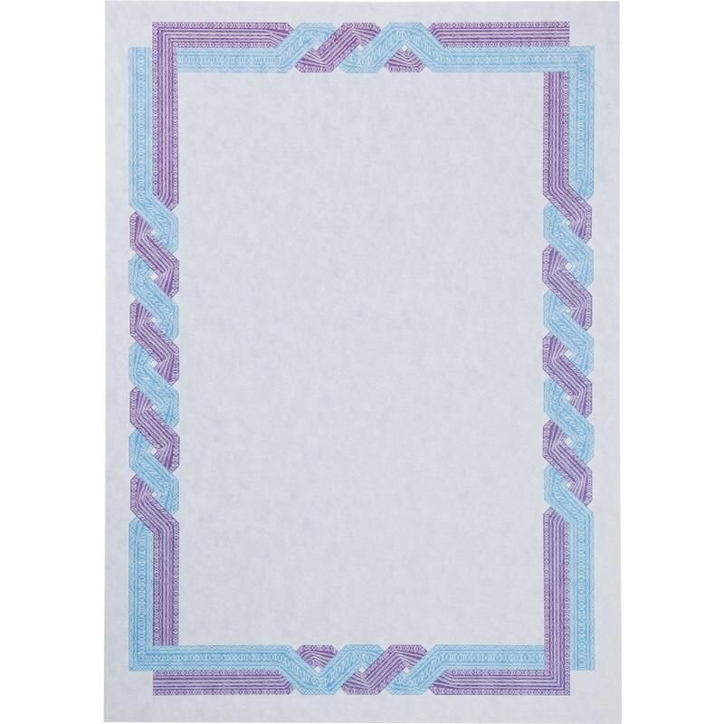 Сертификат-бумага Attache А4, 50 шт, сине-голубая крученая рамка