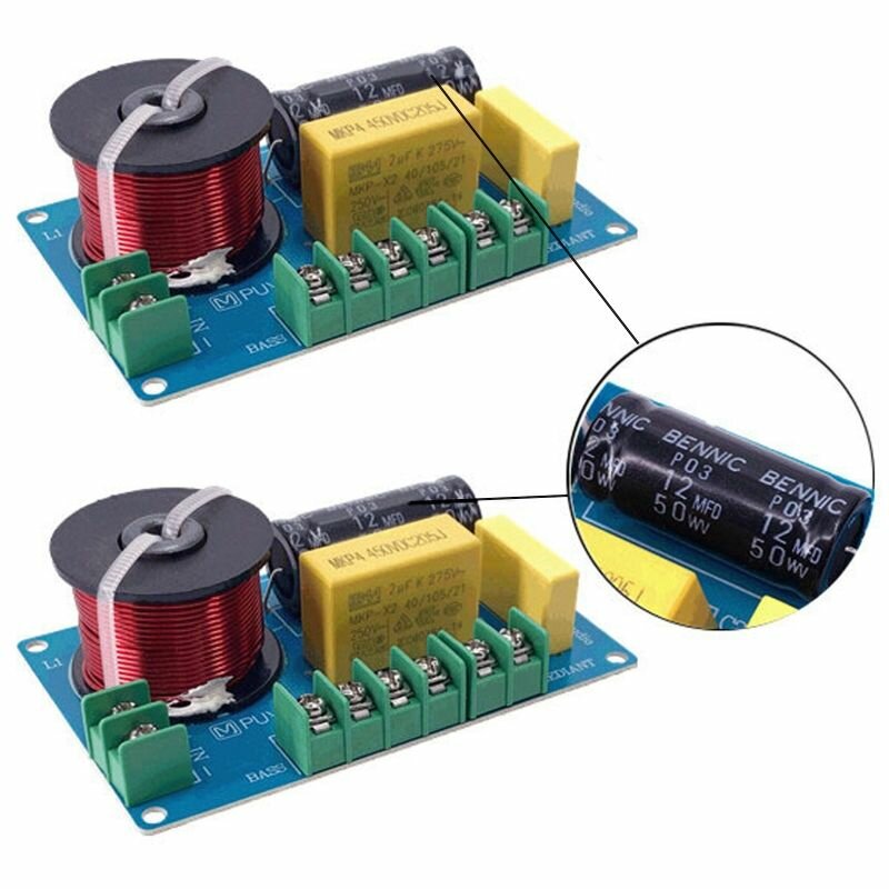 2 шт./компл, 3-полосный делитель частоты, 200 Вт, высокие средний бас, кроссовер, аудиоплата для домашнего кинотеатра, динамик 4-8 Ом, сделай сам