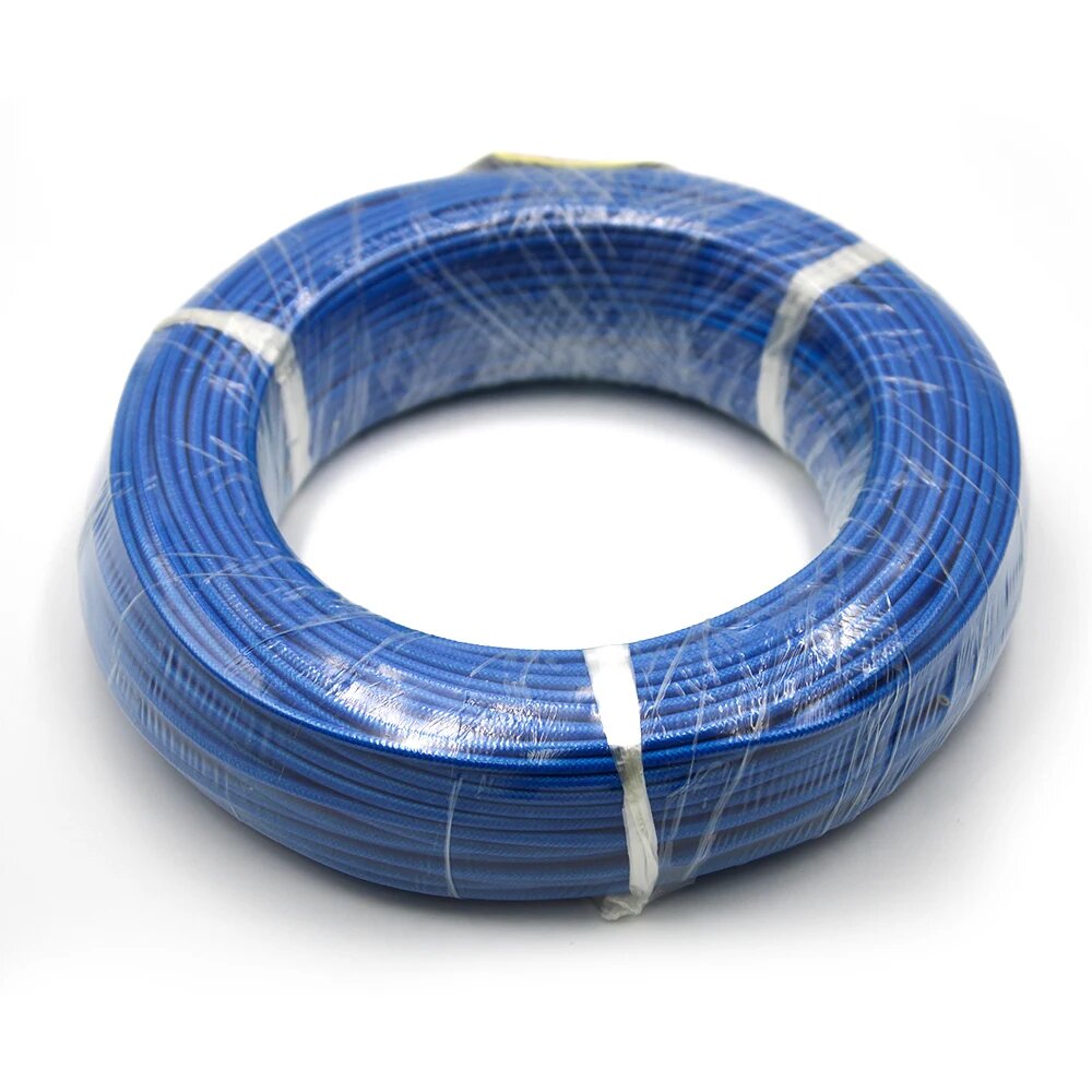 Плетеный силиконовый провод Three-phase line 0.3mm-6mm 13 AWG 2.5mm, Blue