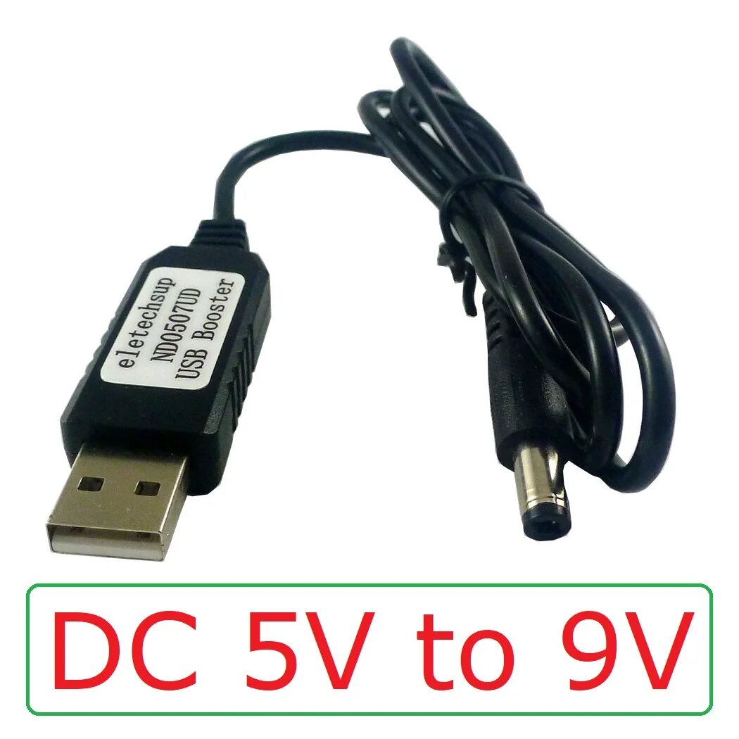 Eletechsup ND0507UD Преобразователь USB A в DC 5.5*2.1мм 5В-9В/12В