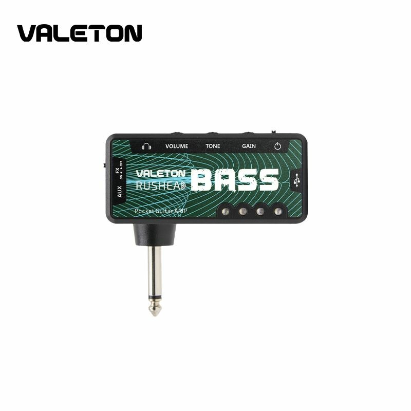 Valeton Rushead Bass Карманный портативный усилитель басов для наушников, педаль басового эффекта, аксессуары