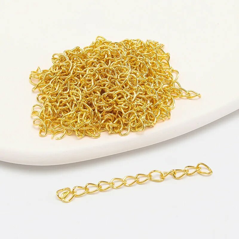 Цепочка удлинитель для бижутерии, 7см, gold colour, 50шт