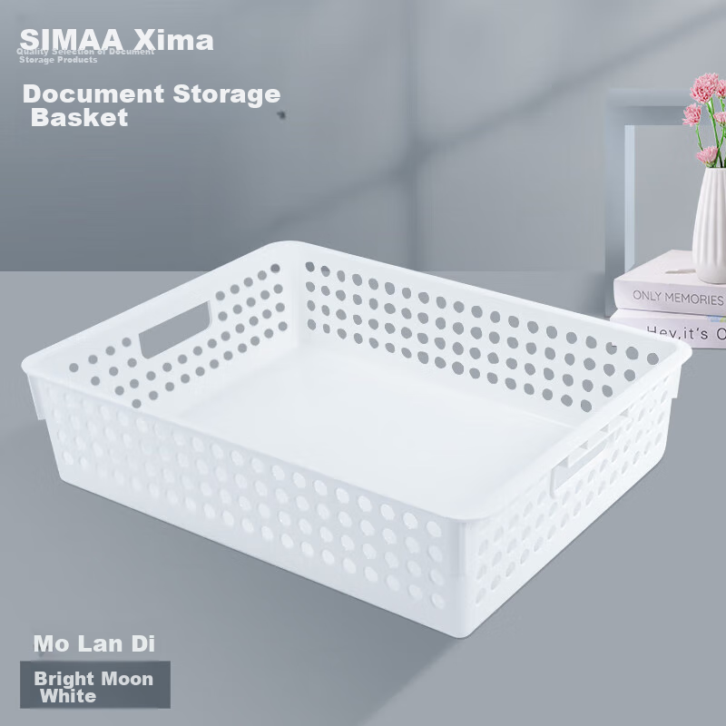 SIMAA A4 Morandi File Basket/document Tray/organizer/record Holder, for Financial Documents, Invoices, Receipts, Moonlight White 6343
