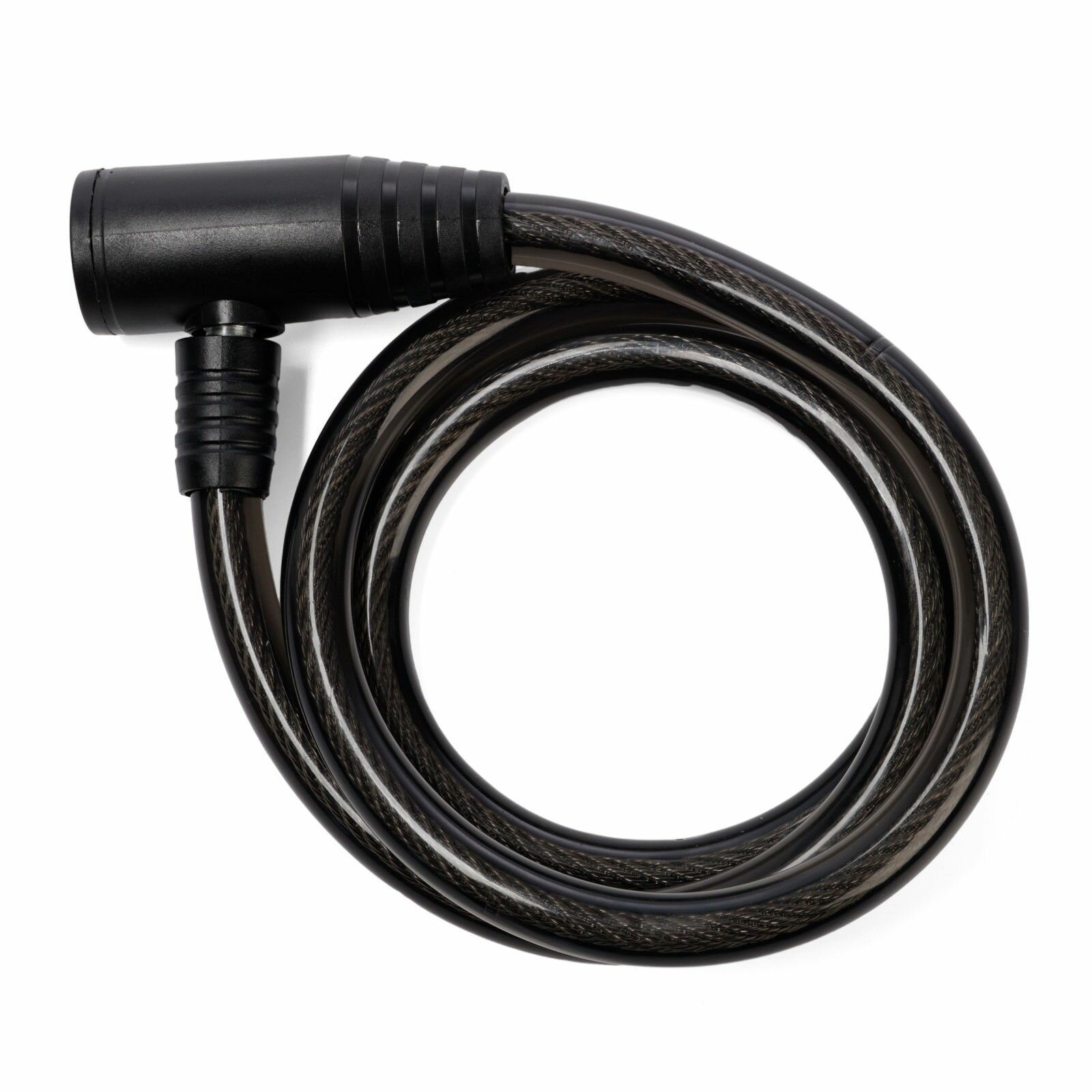 Велосипедный навесной замок Lockland, противоугонный тросовый велозамок с английским ключом и пластиковой ручкой, 12 х 1000 мм.