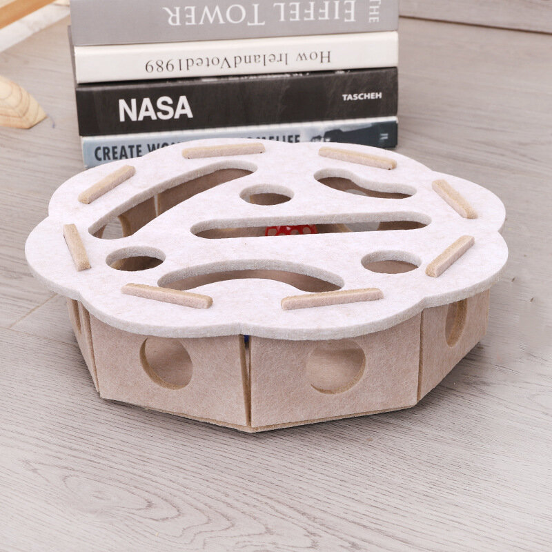 Набор игрушек для кошек из войлока - лабиринт 30 см квадратный/круглый для самостоятельной игры и стимуляции ума