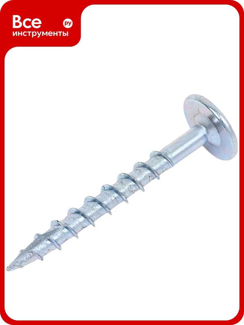 Саморез HIMTEX Wood-Plate проф. отделочный бел. тарельчатая голова 3,8x35 мм, 500 шт 3835WPW, прочной