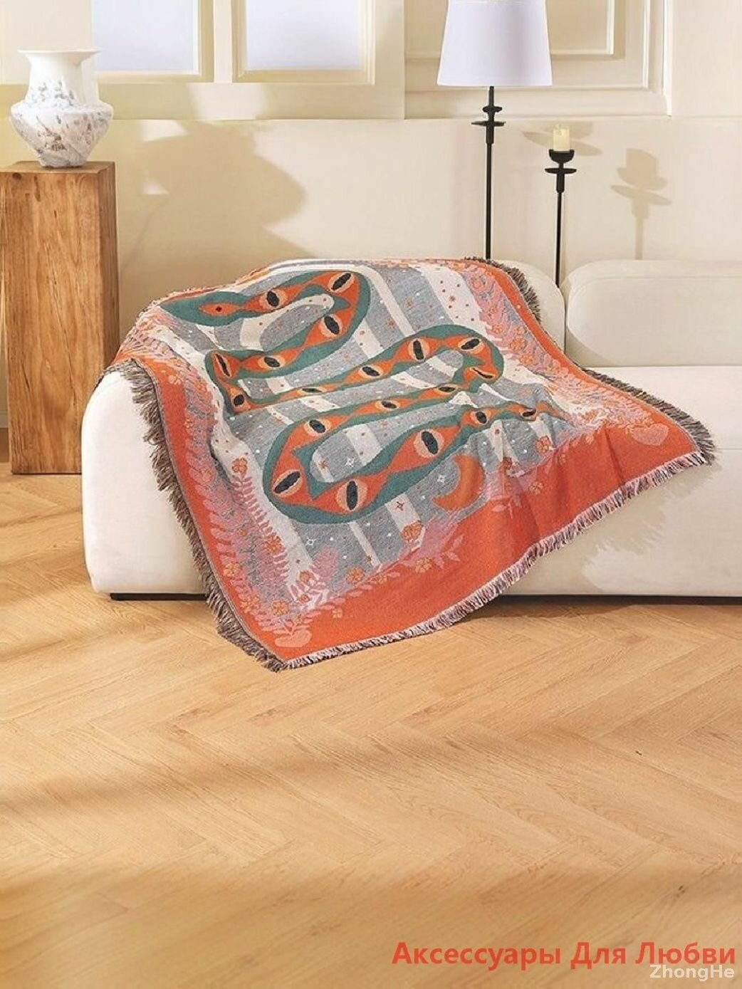 Эксклюзивный плед пончо Лето 2025