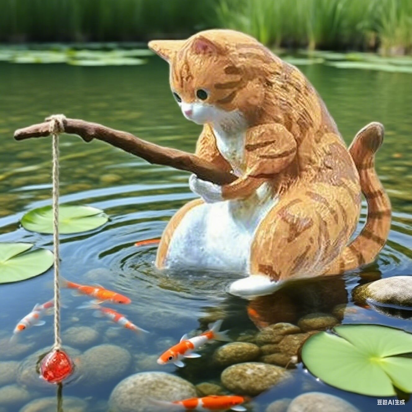 Фигурка садовая кошка