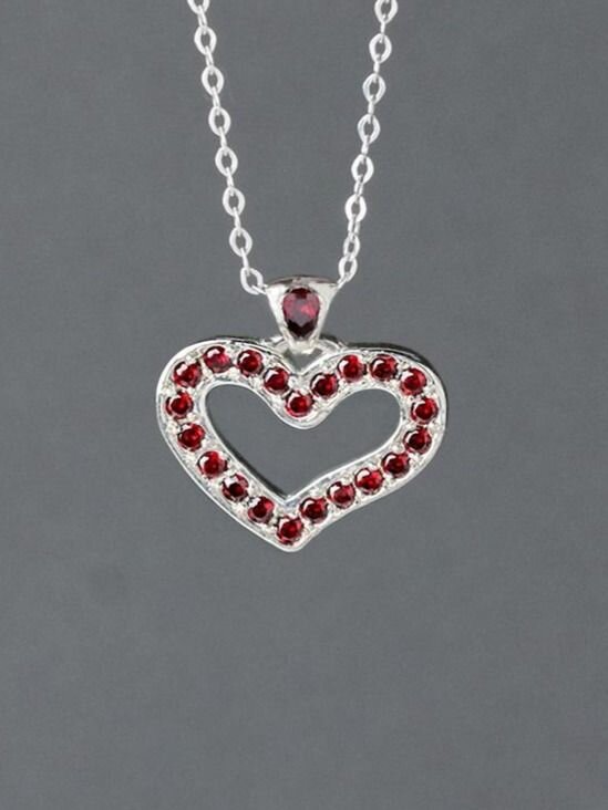 Подвеска, серебро, 925 проба, родирование, фианит