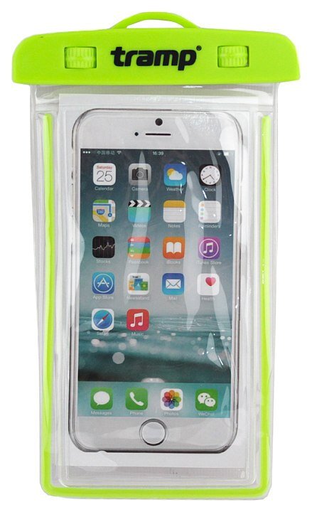 Tramp гермопакет для телефона флуоресцентный 175х105 мм - защитный пакет прочный
