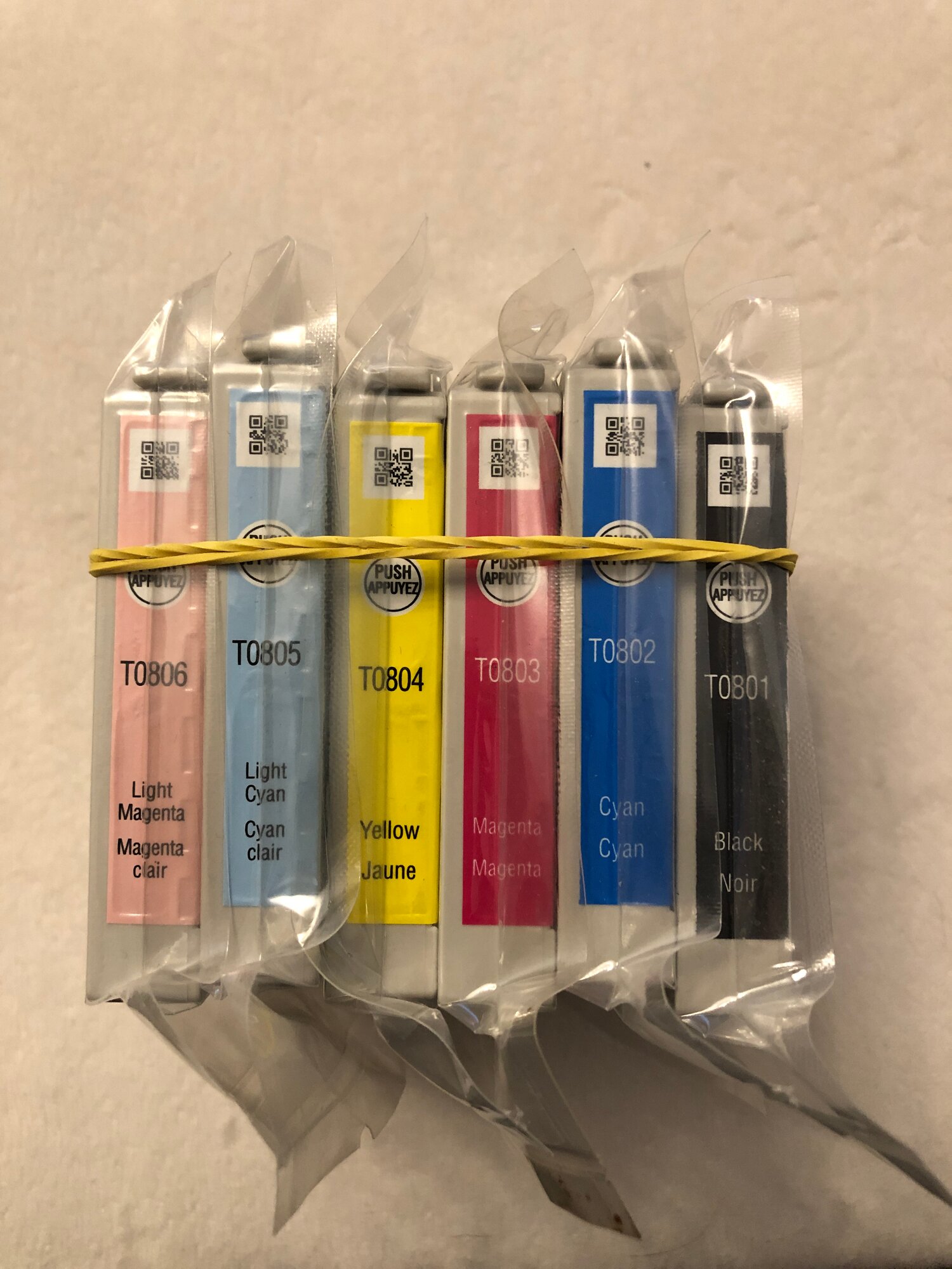 Комплект epson t0807 оригинальных картриджей в тех упаковке для Epson Stylus Photo P50, PX650, PX659, PX660, PX720WD, PX820FWD, PX730WD, PX830FWD, RX560, RX585 (T0801-T0806)