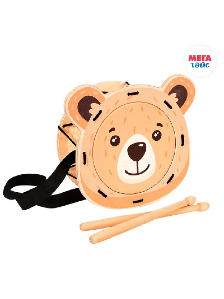 Игрушка детская барабан мишка