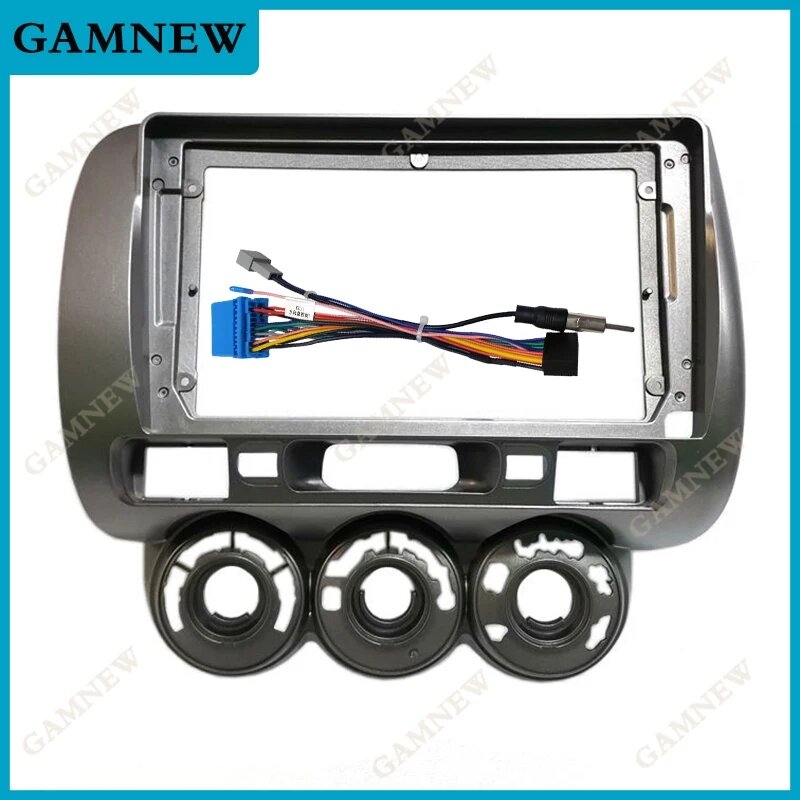 9-дюймовый автомобильный радиоприемник, рамка-кабель для HONDA FIT JAZZ CITY 2002-2008 гг, стерео Android, комплект приборной панели, рамка лицевой панели