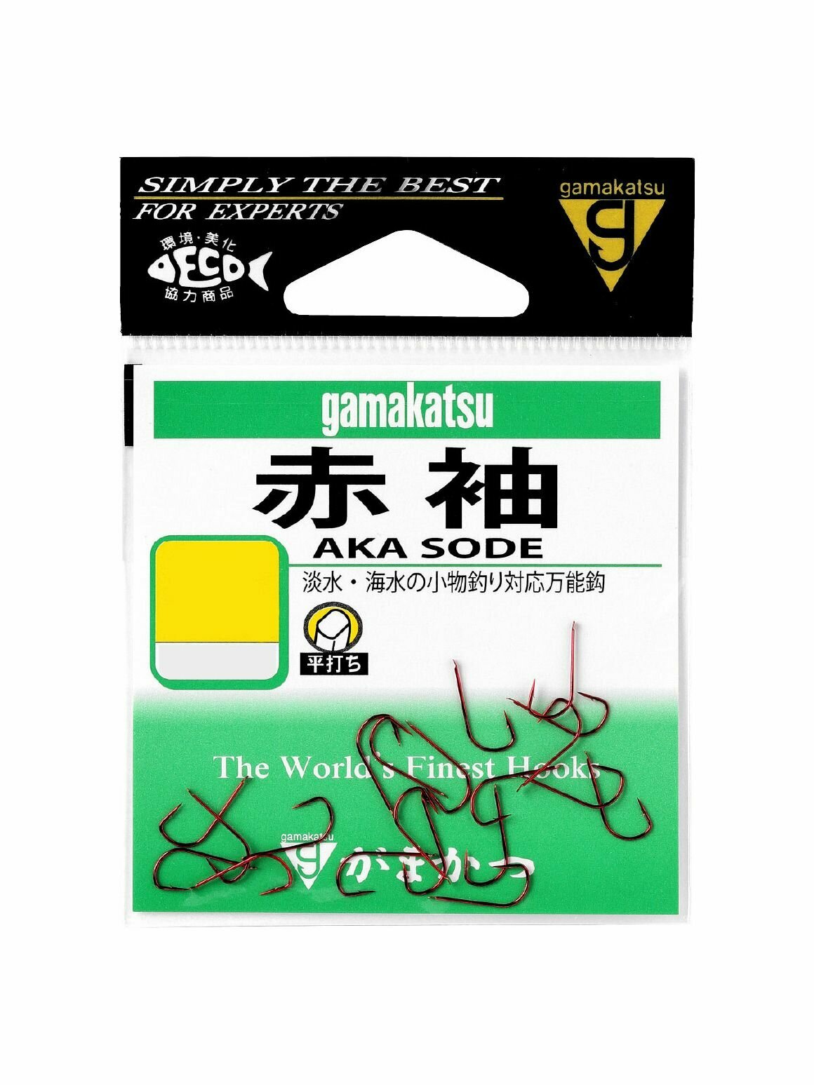 Крючки Gamakatsu Aka Sode Red #5, 20 шт/уп