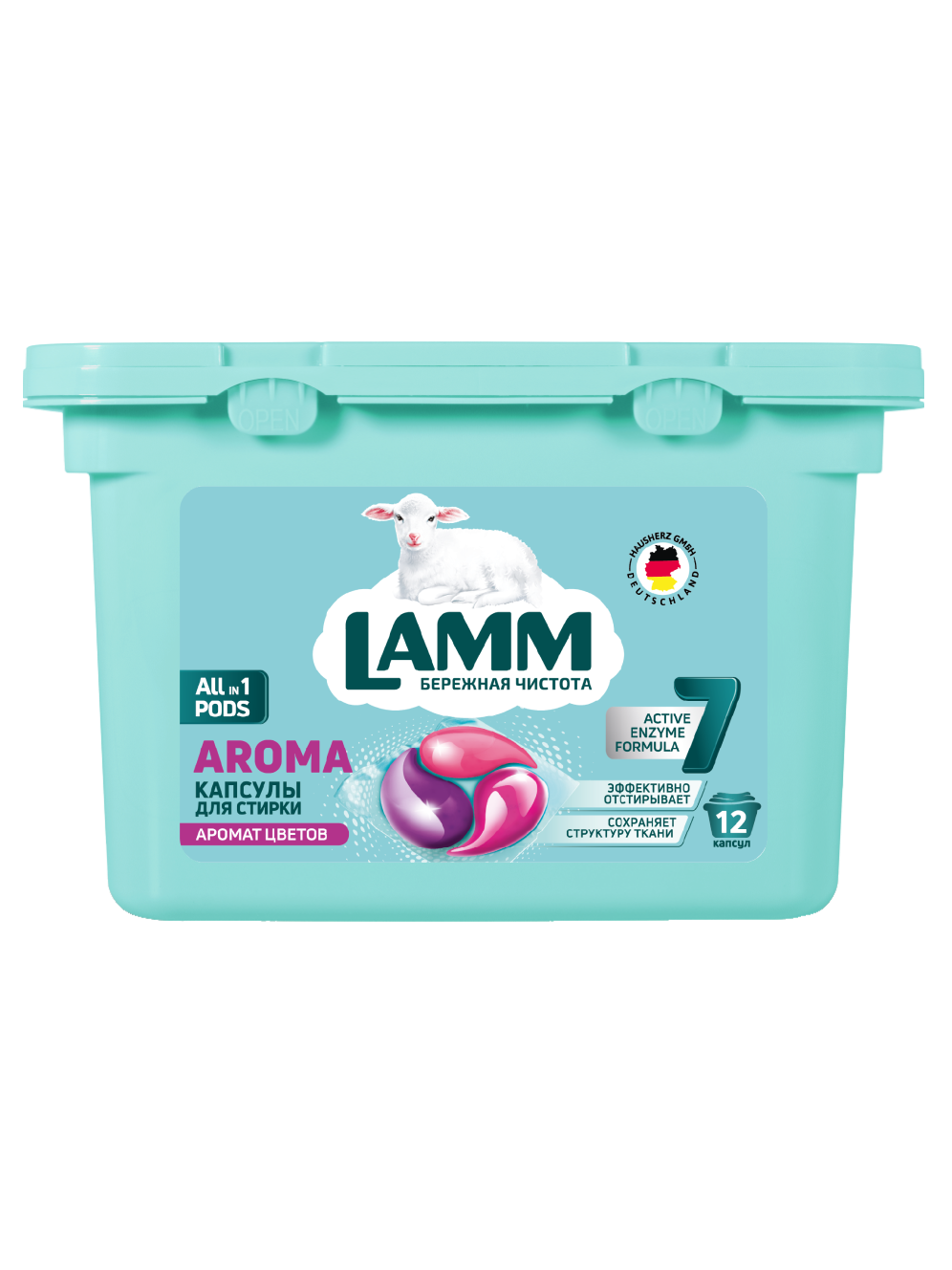 Капсулы для стирки Lamm Aroma, 12шт