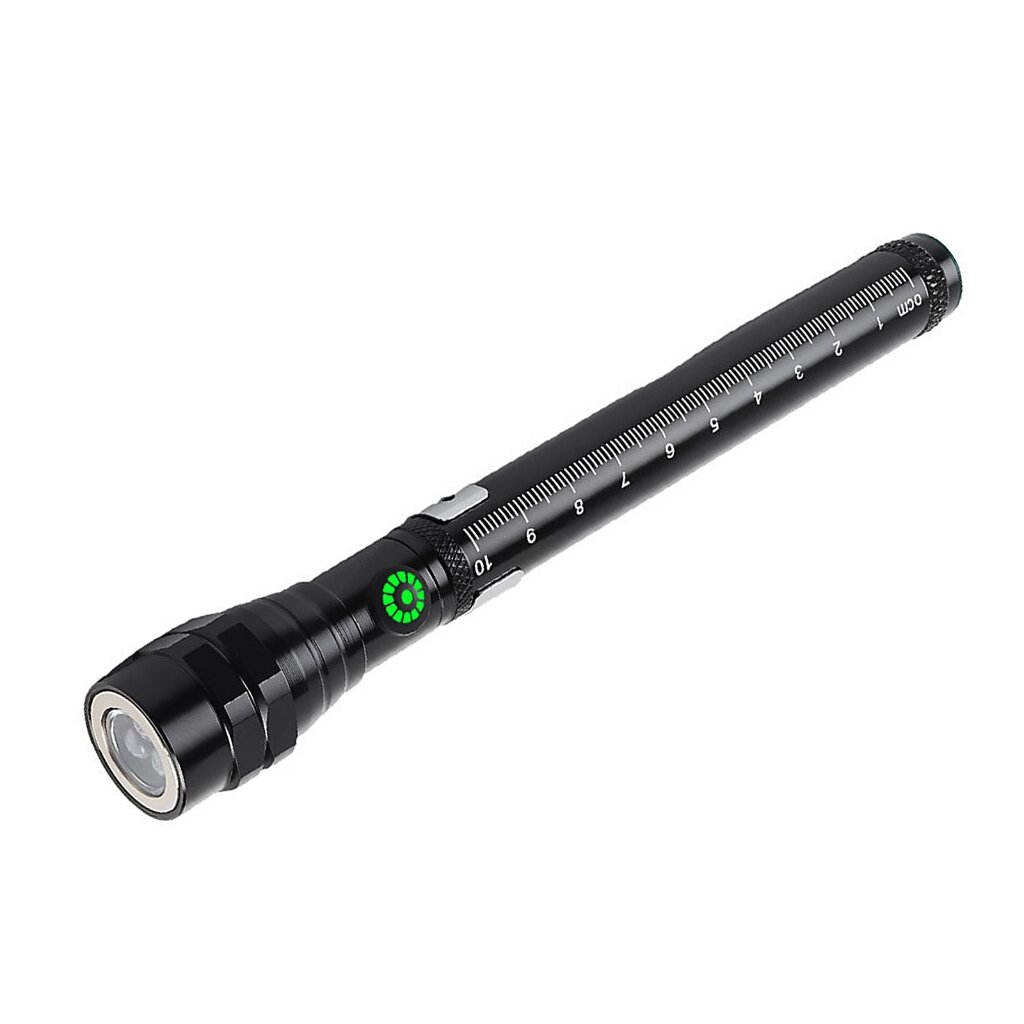 Перезаряжаемый Телескопический Рабочий Фонарь со Встроенной Линейкой, Сгибаемый Магнитный Фонарик, Перезаряжаемый Аварийный Фонарь