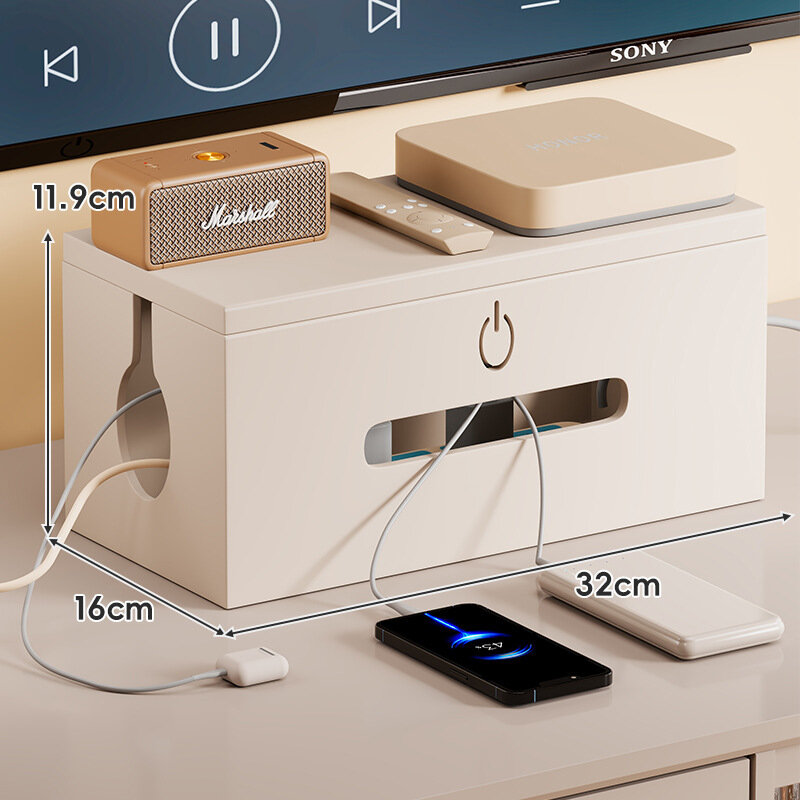 Коробка для хранения удлинителя, розетка, коробка для управления проводами, настольный органайзер, коробка для удлинителя и кабелей